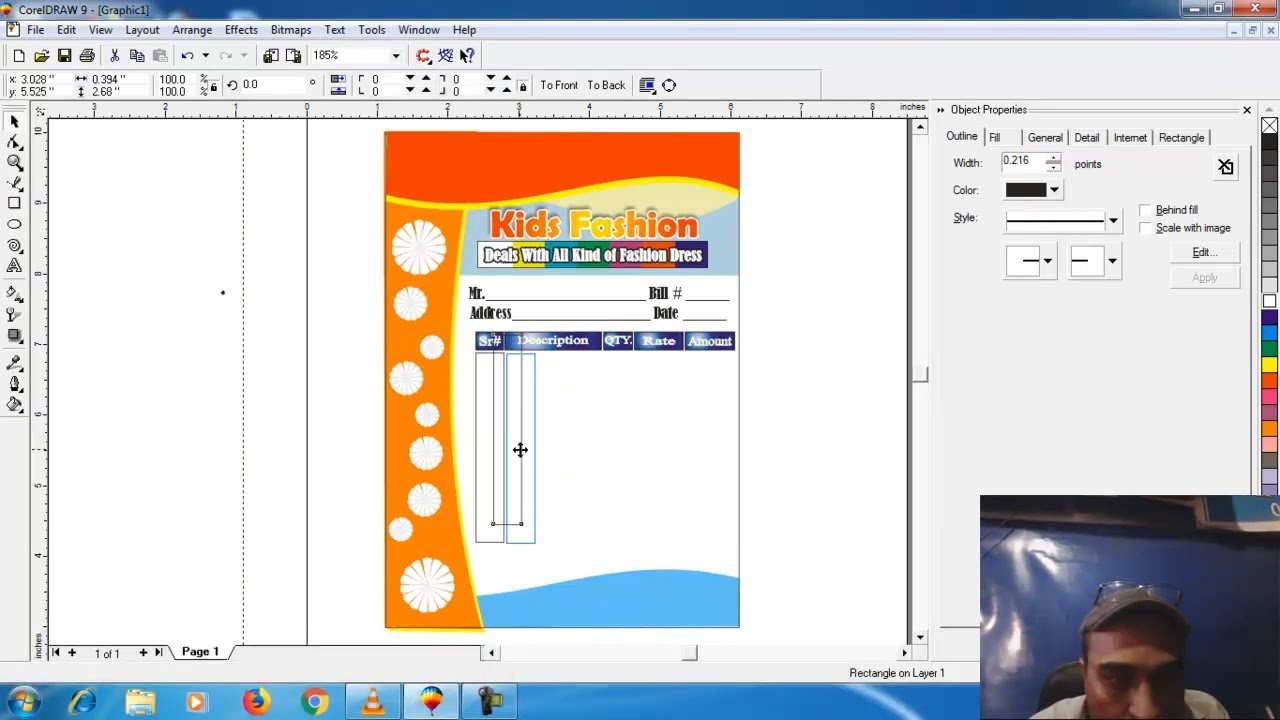 How to create a beautiful Bill Book in Corel Draw - YouTube
