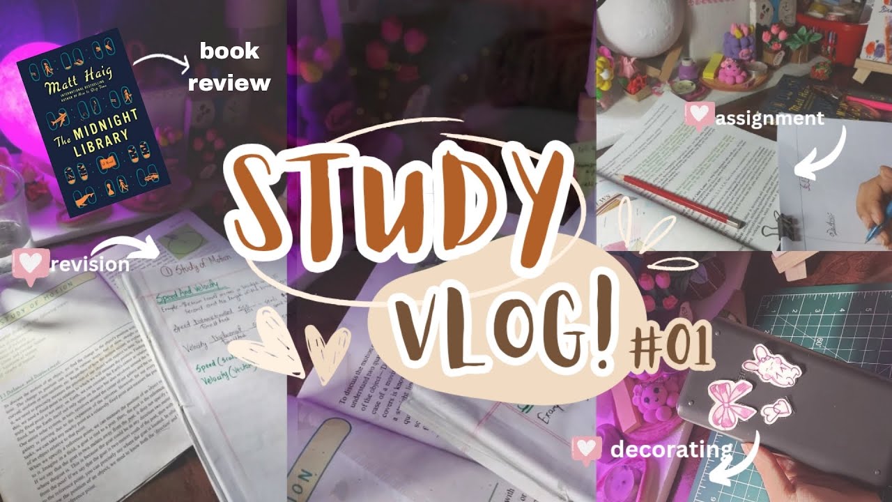 *ੈ ‧₊Study Vlog: 📖Book Review, Study Session 🏻 & Decor DIY🎀! - YouTube