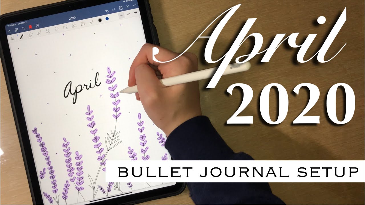 April 2020 Digital Bullet Journal Setup | Plan with Me! - YouTube