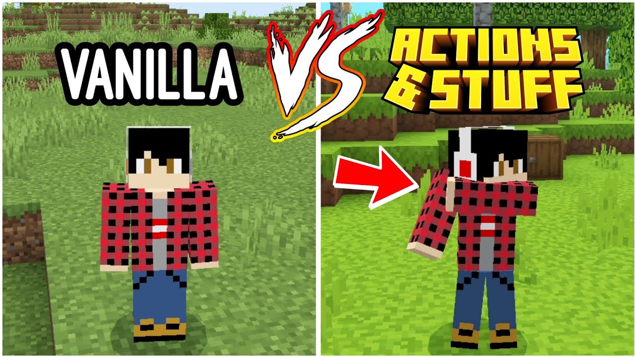 MINECRAFT ACTIONS & STUFF vs VANILLA - Mod Review - YouTube