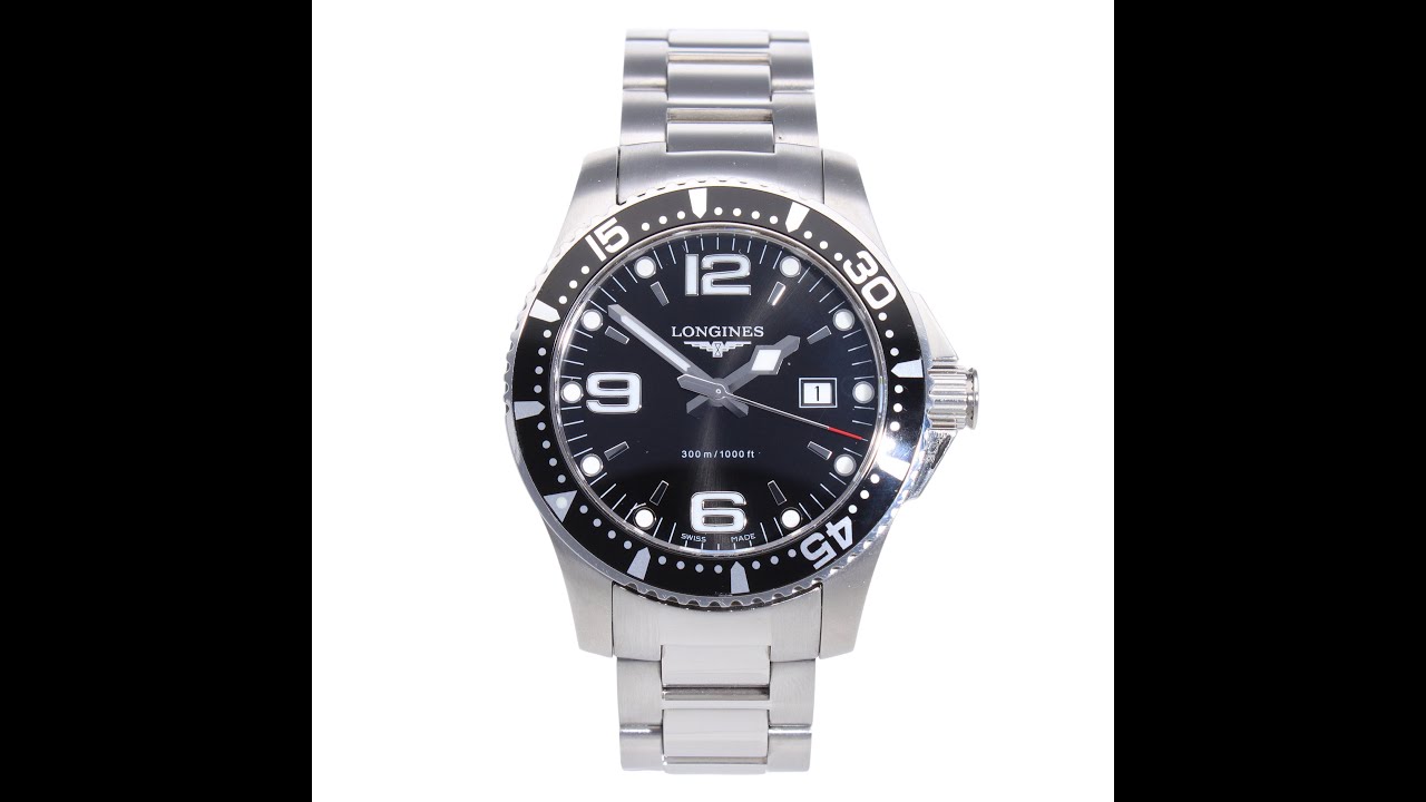 Longines Hydro Conquest Pre Owned Watch Ref L3.640.4 - YouTube