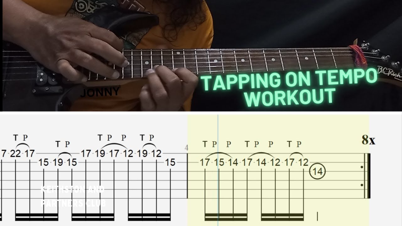 How To Play Tapping With Disciplined Tempo in 1/16 tone Workout - Lead ...