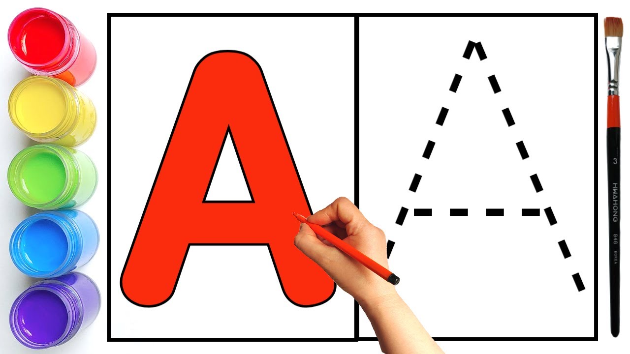 유아와 아이들을 위한 점선 따라 대문자 소문자 알파벳 쓰기 모음 Abcd 알파벳 쓰기 Alphabet Song A