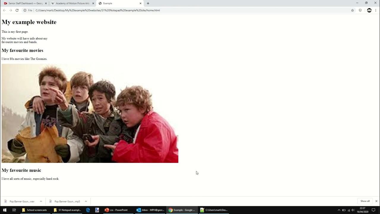 S1 Computing Science - Web Development - Lesson 5 - YouTube