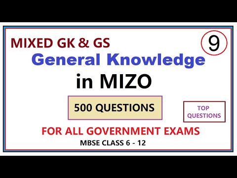 MIZO | GENERAL KNOWLEDGE Questions [500] HRIAT NGEI NGEI TUR [PART-9 ...