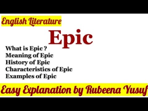 Epic in English Literature| Epic Books | Easy Explanation