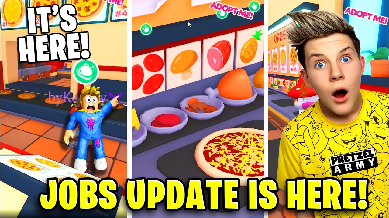 *ITS HERE* PIZZA and HAIR SALON JOBS UPDATE in ADOPT ME! Prezley - YouTube
