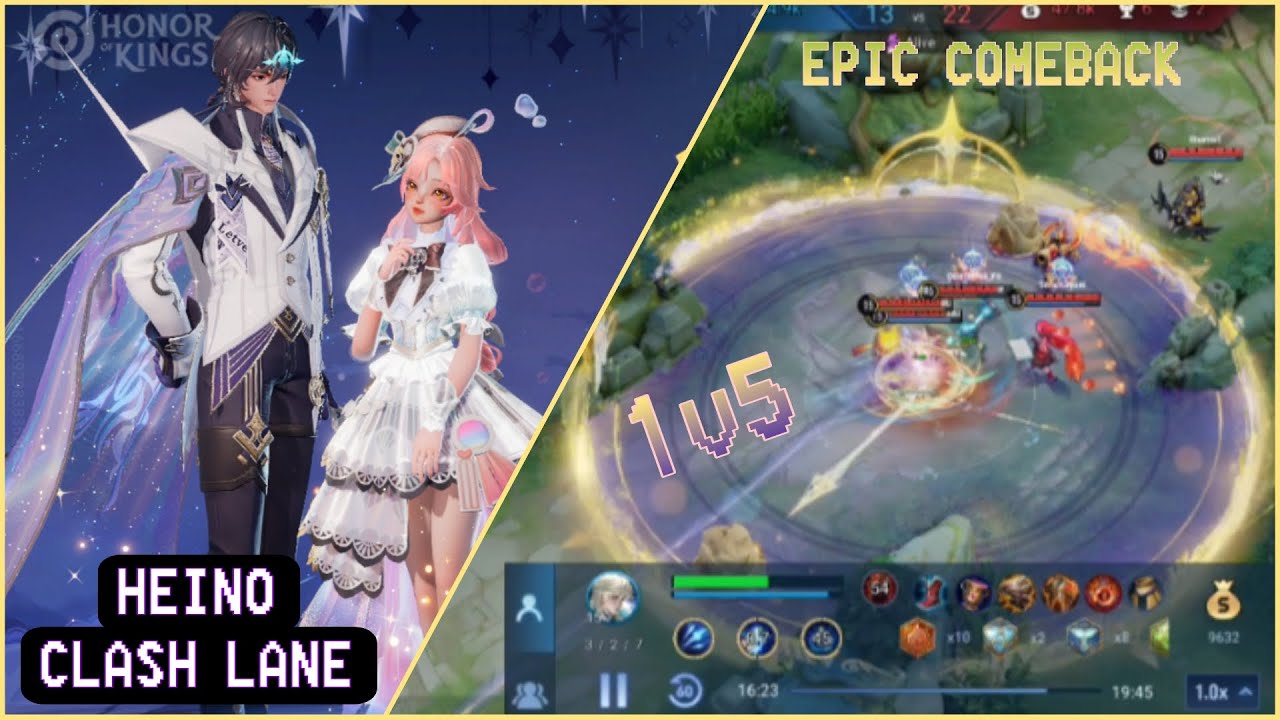 HONOR OF KINGS | KING HEINO CLASH LANE , EPIC COMEBACK - YouTube