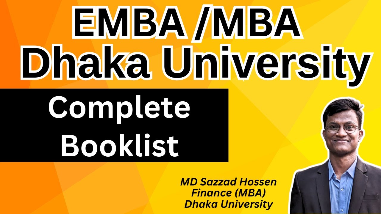 EMBA/ MBA Dhaka University Book List || ১টি বই যথেষ্ট - YouTube