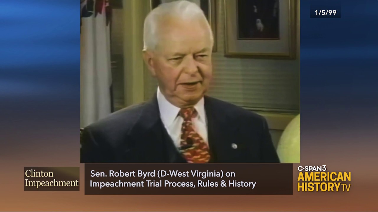 1999 Interview with Sen. Robert Byrd (D-WV) on Clinton Impeachment - YouTube