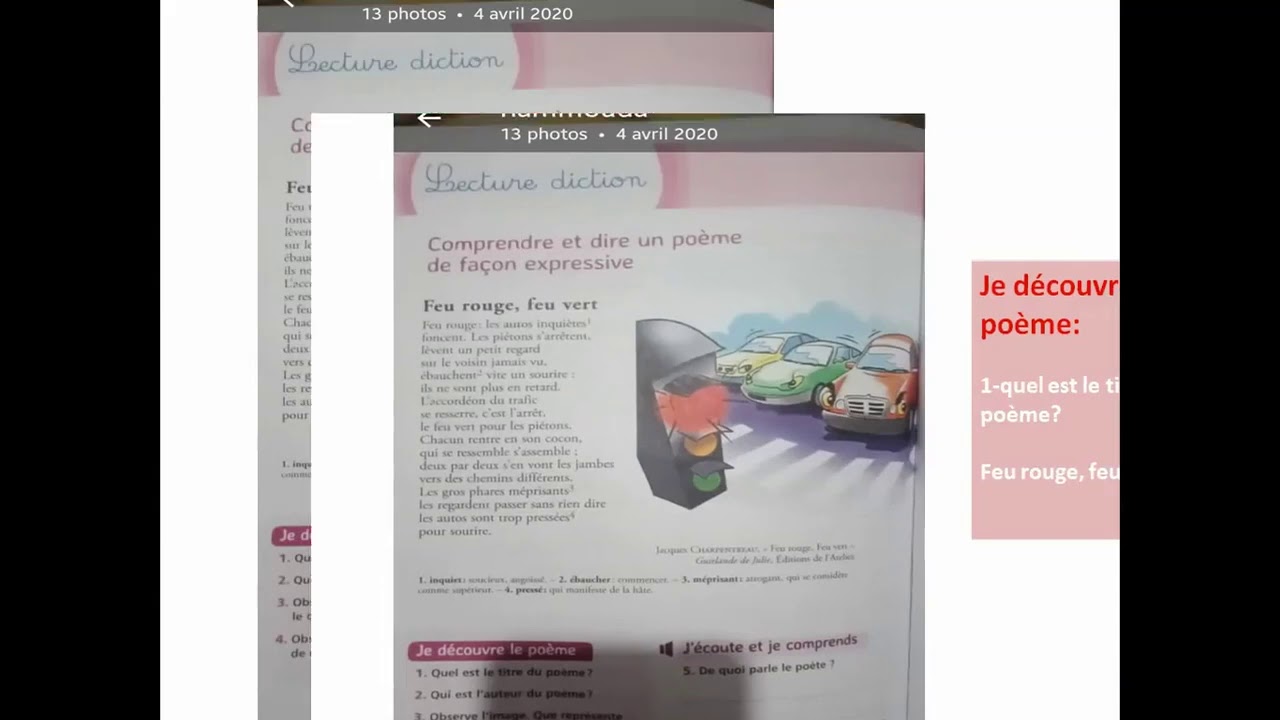 lecture diction: feu rouge feu vert -1ère séance mes apprentissages ...