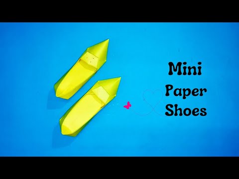 DIY Mini paper Shoes || How to make mini paper shoes || school craft ...