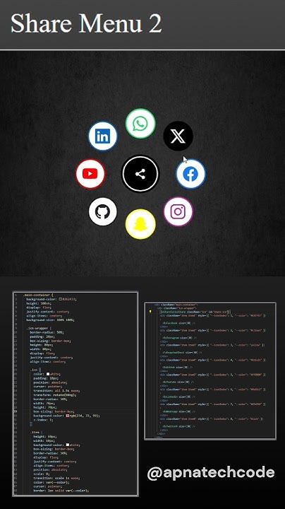 Share Menu🤩 Html Css Javascript React Nextjs Tranding Viralshort New Reactfrontend