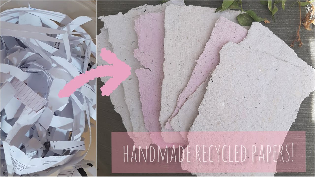 Handmade Recycled Paper ! - YouTube