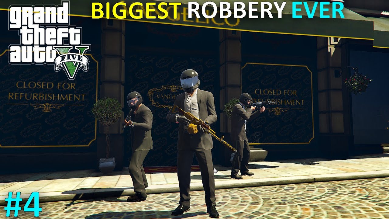 ROBBERY IN CITY'S BIGGEST JEWELLERY SHOP | GTA 5 GAMEPLAY #4 - YouTube