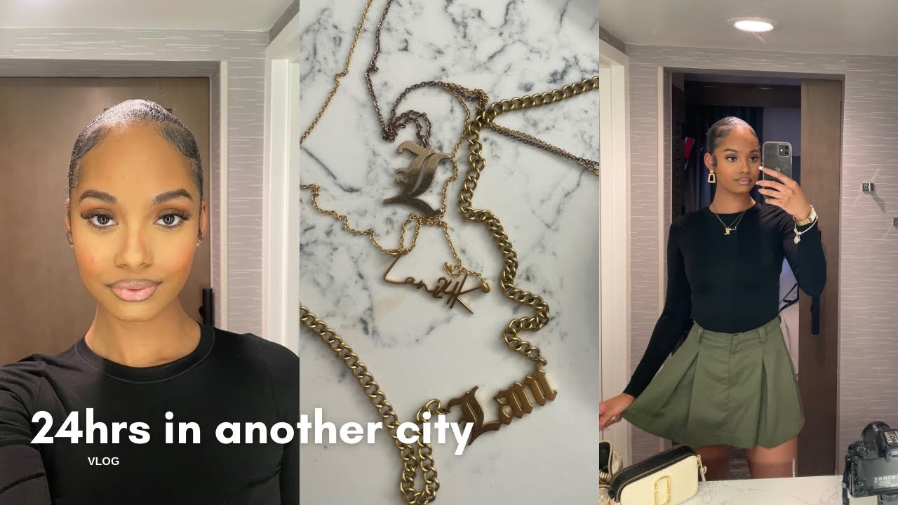 vlog: 24hrs in another city ♡ **super cute grwm** - YouTube