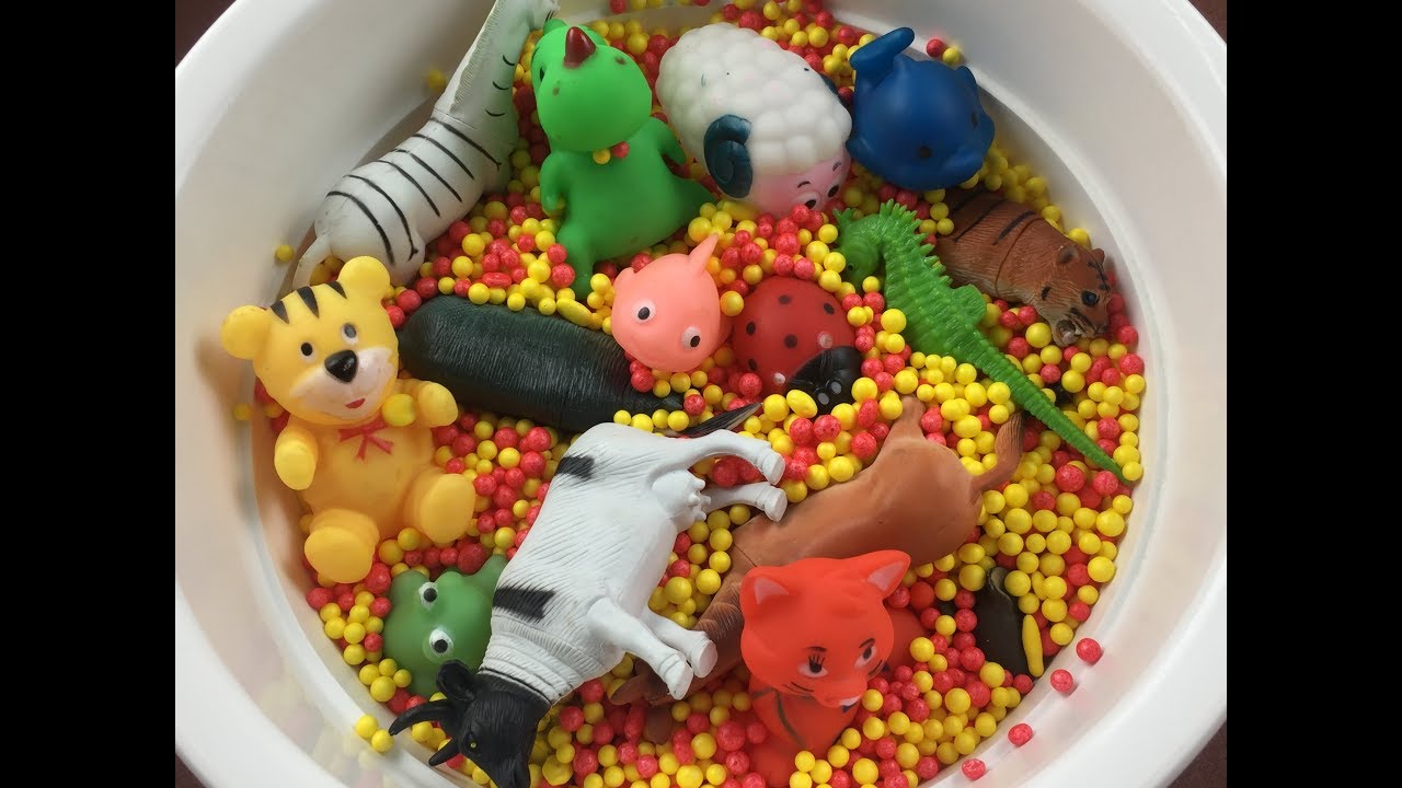 Learn Colors and Animals Names With Toys For Kids #1 - YouTube