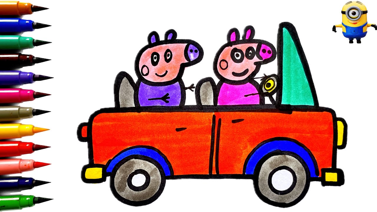 Giant Peppa Pig with Mummy Peppa Pig | Peppa Pig sitting in a Car ...