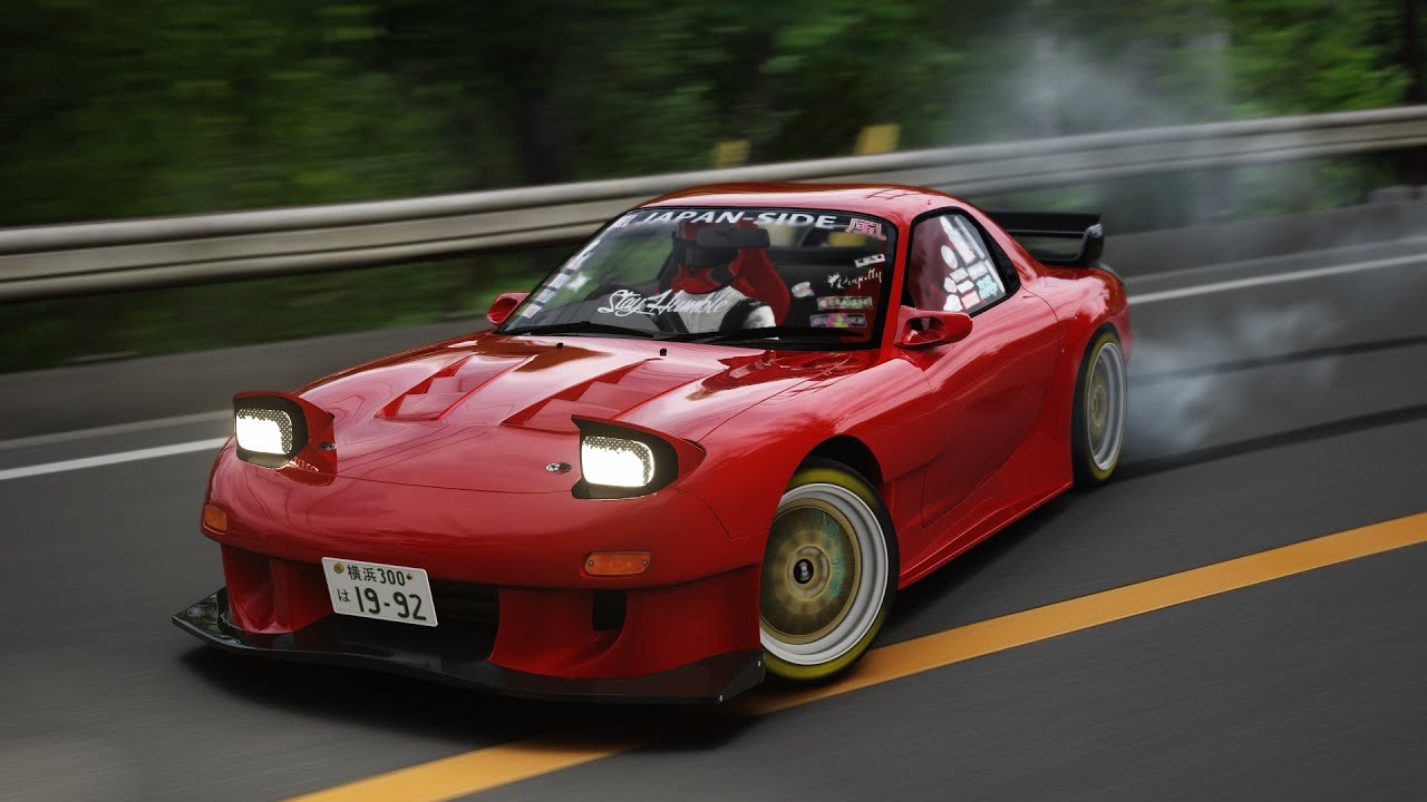 Mazda Rx7 Drifting on Hakone Ohiradai - Assetto Corsa - YouTube