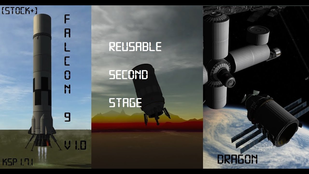 [STOCK+] Fully Reusable Falcon 9 v1.0 - KSP 1.7.1 - YouTube