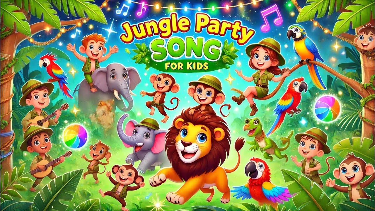 🎵 “Jungle Party Song | Fun Animal Dance Song for Kids 🌴🐒”#nurseryrhymes ...