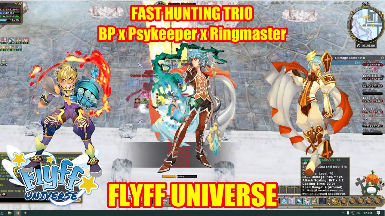 Flyff Universe Fast Hunt Aoe INT BP x Psykeeper x RM - YouTube