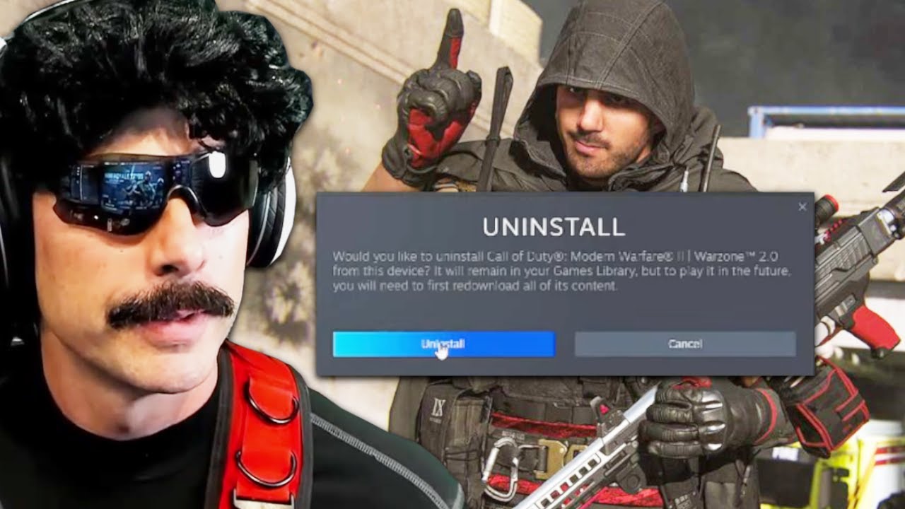 DrDisrespect UNINSTALLED Call of Duty for Nickmercs! - YouTube