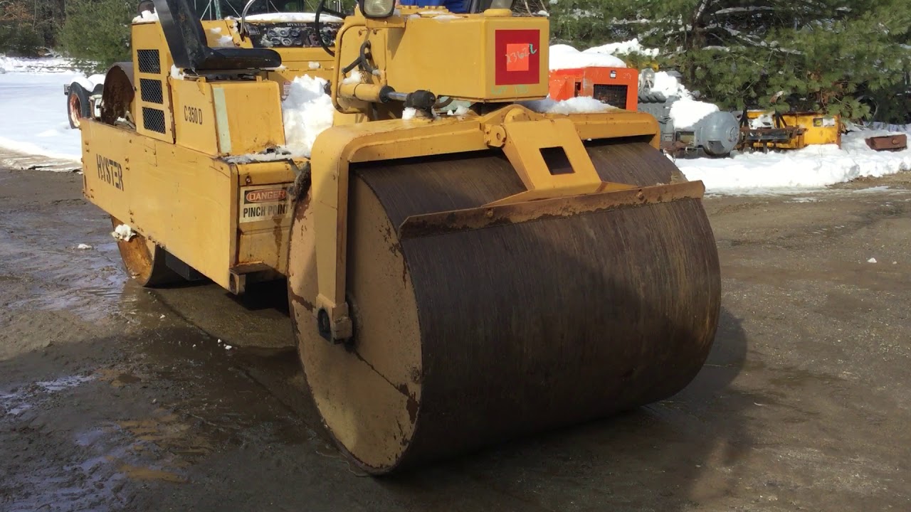 Hyster C350D Double Drum Asphalt Roller - YouTube