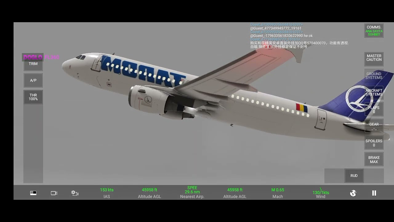 TAROM FLİGHT 371 CRASH ANİMATON RFS - YouTube