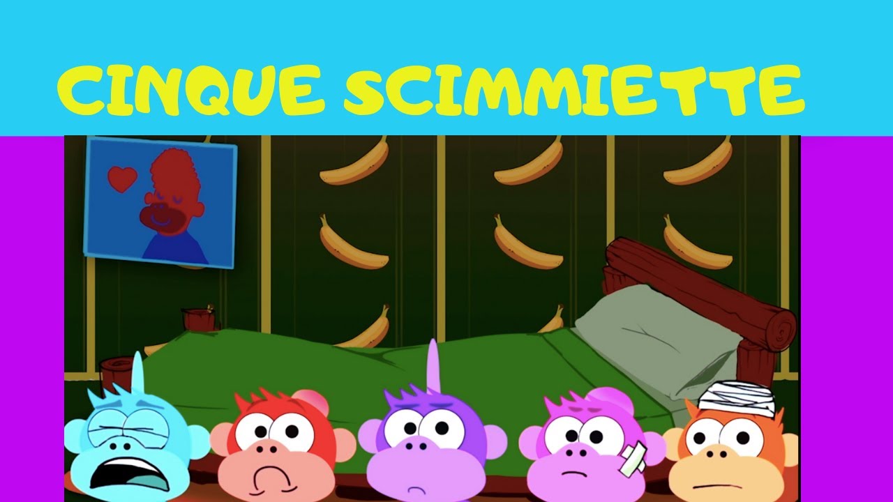 Le Cinque Scimmiette- Italiano per bambini- Doremi Time - YouTube