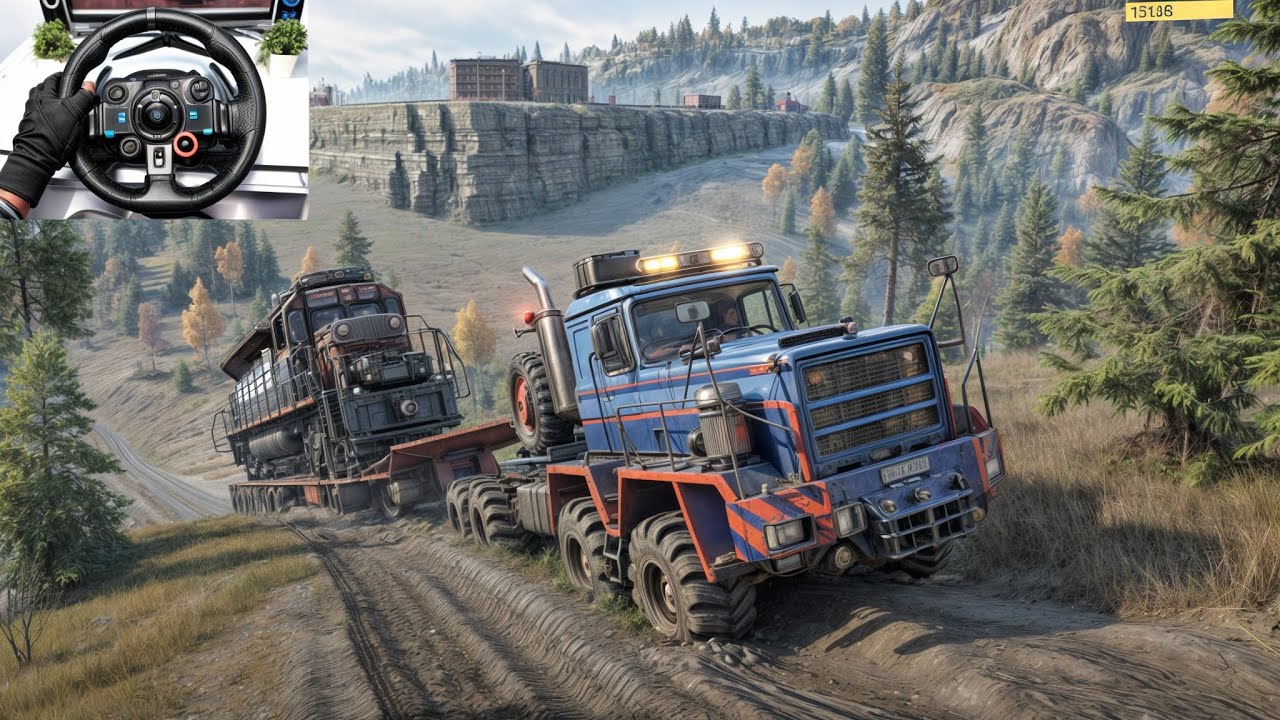 Plad 450 - Hauling Oversize Train Through Steep Climb | SnowRunner ...