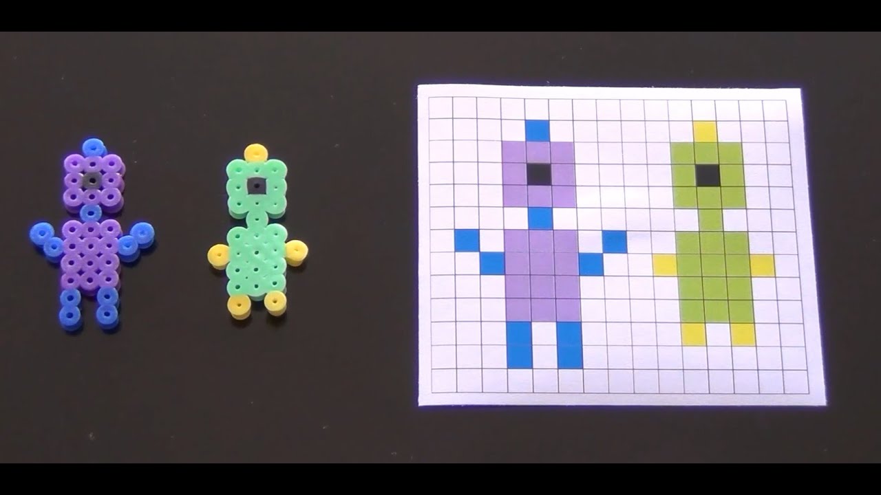 How to Make Cute Perler Bead Baby Robots - Part 1 - YouTube