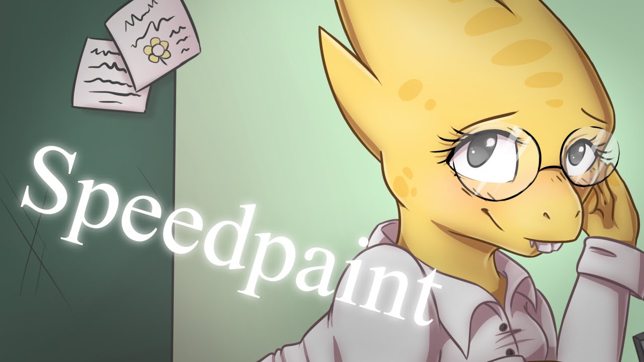 Undertale Speedpaint - Dr. Alphys - YouTube