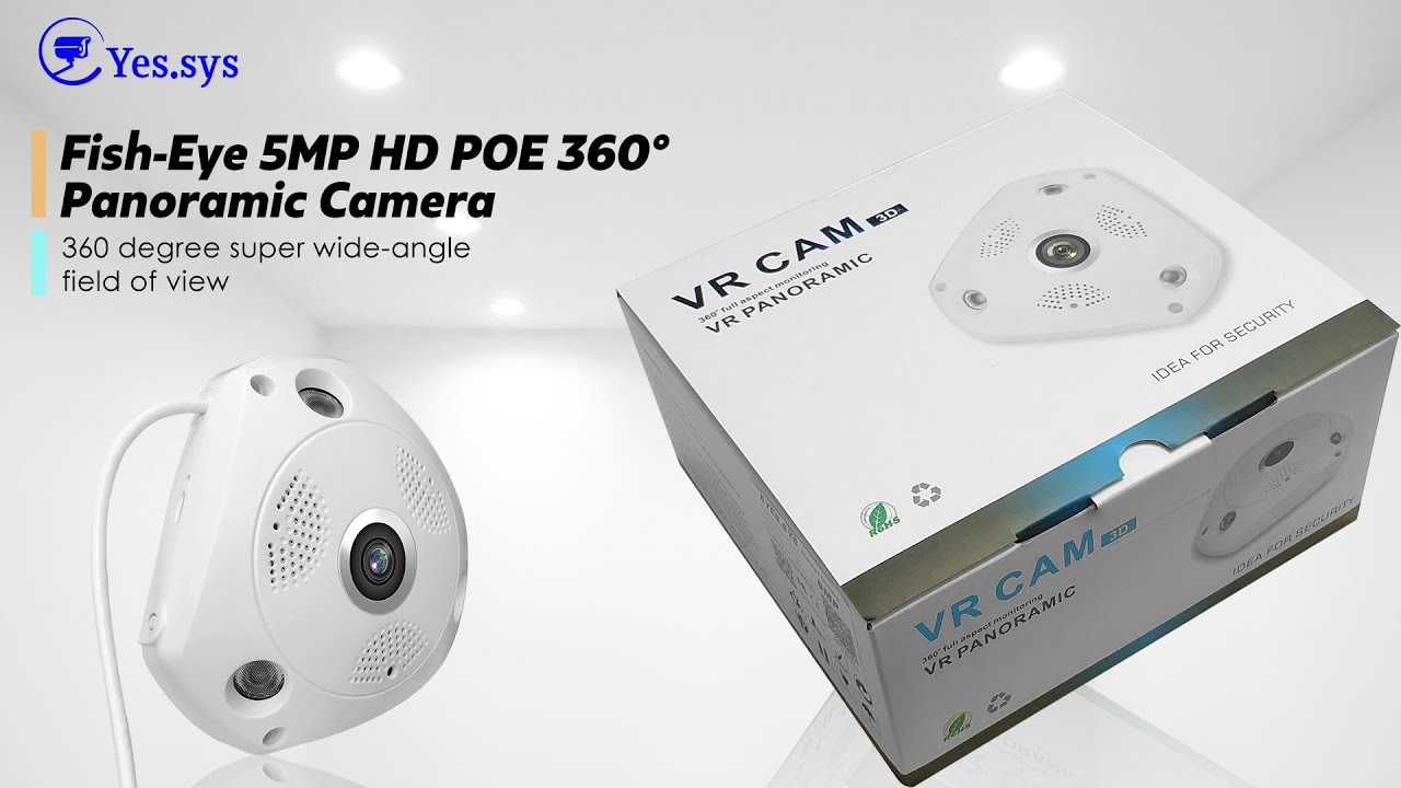 Eyes.sys 5MP HD 1.7mm Lens Fish-Eye 360° Panoramic Two-way Audio H.265 ...