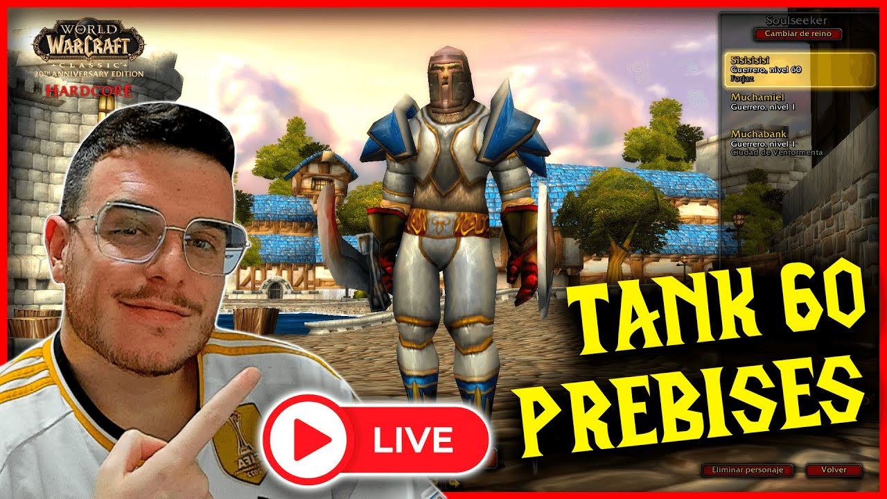 [🔴LIVE] HARDCORE ¿CAMBIO DE GUILD PARA RAIDEAR? WARR 60 TANK - DÍA 49 - Soulseeker | MUCHAMIEL ...