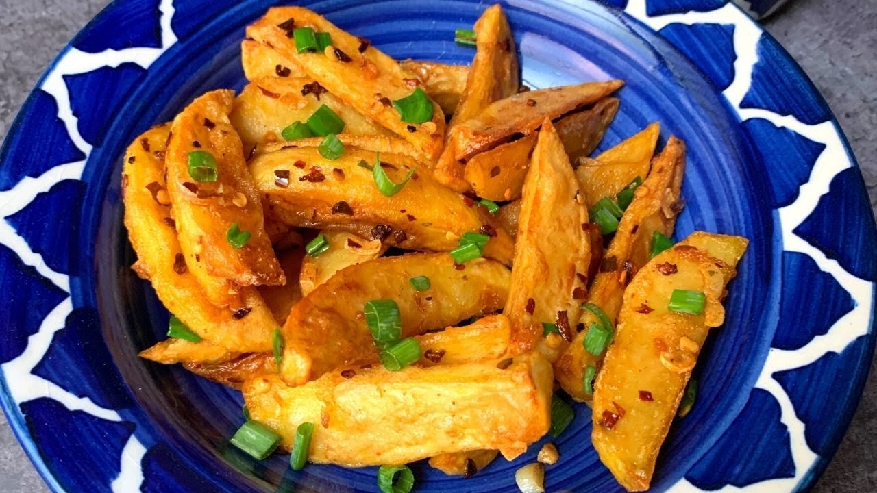 Chilli garlic wedges | Potato wedges | Potato recipe | Flavours Of Food ...