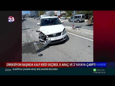 KOVANCILAR’DA KALP KRİZİ GEÇİREN SÜRÜCÜ, 6 ARAÇ VE 2 YAYAYA ÇARPTI. KAZADA 3 KİŞİ YARALANDI