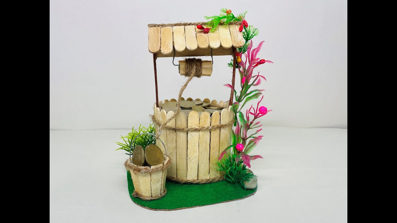Amazing craft idea |DIY Craft | How To Make Well With Popsicle Sticks ...