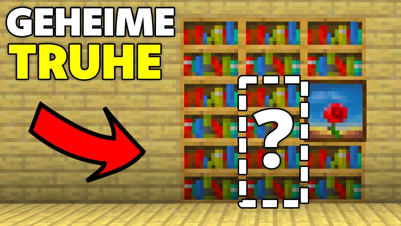 Minecraft Geheime Truhe bauen | Wie baut man eine geheime Truhe in ...
