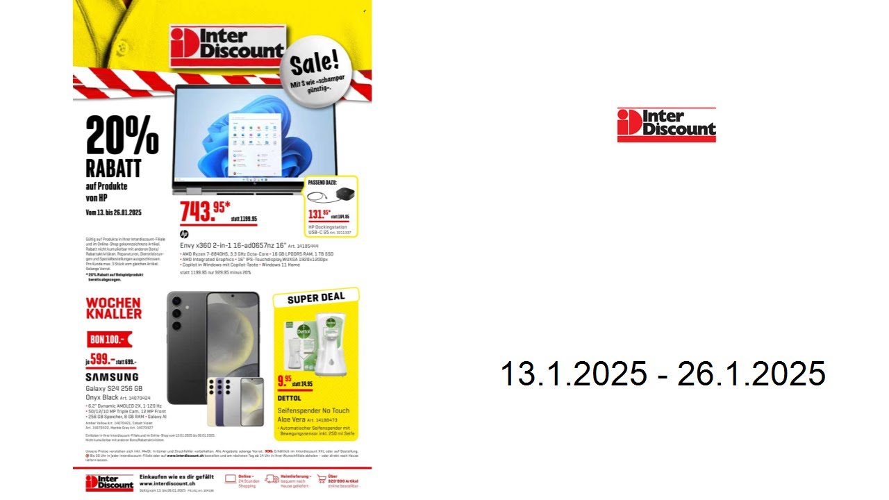Interdiscount Prospekt - 13.1. - 26.1.2025 - YouTube