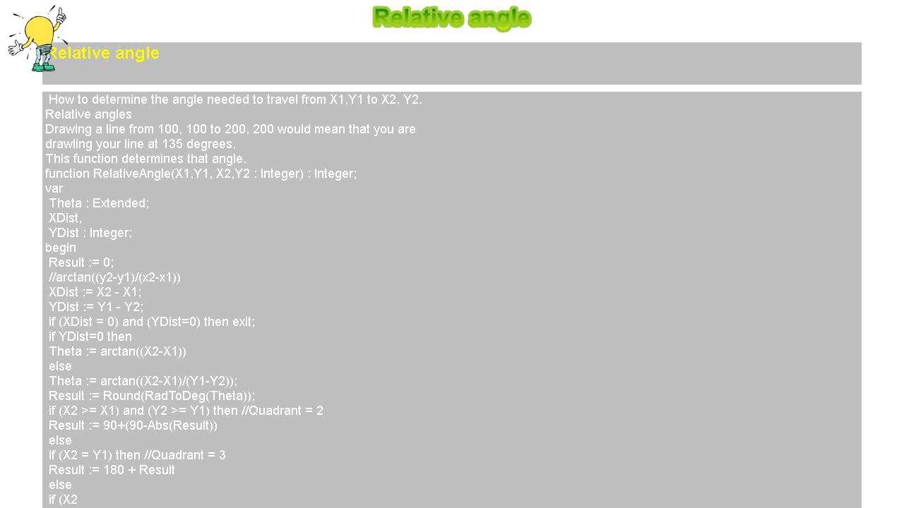 How to : Relative angle - YouTube