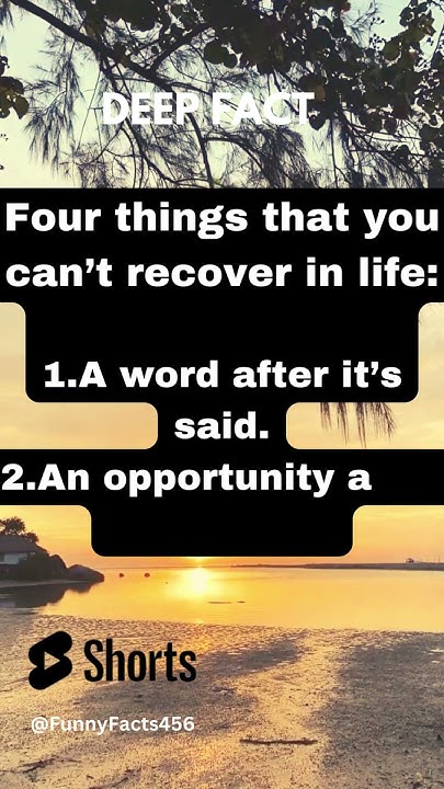 "Irreplaceable Moments: Four Unrecoverable Aspects of Life" #shorts #psychologyfacts #subscribe ...