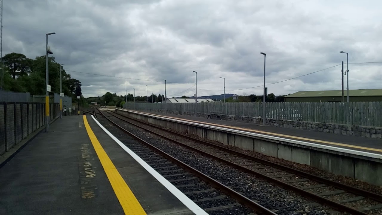 Boyle railway station and passing loop on the Sligo Line. 22K train on ...
