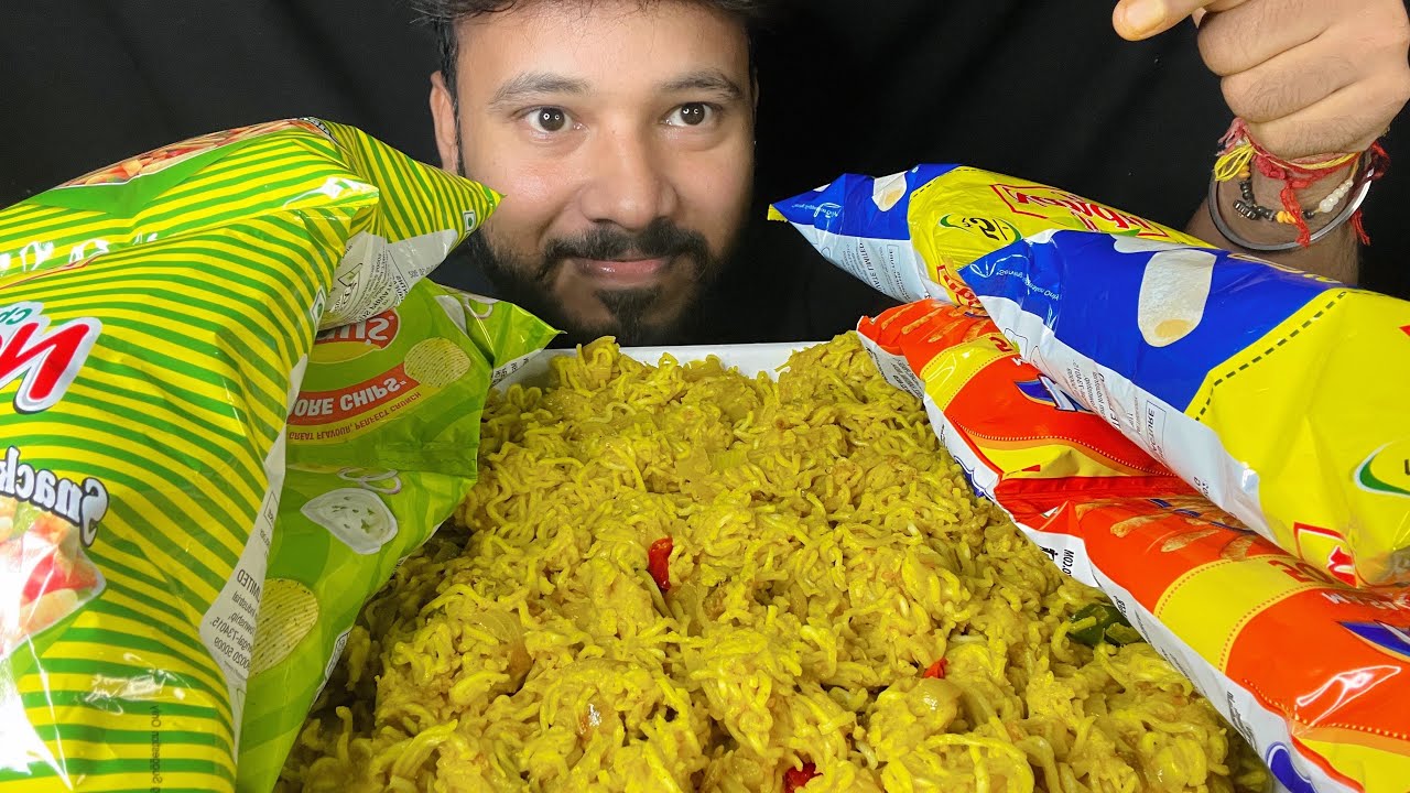 EATING MAGGI 4 TYPES CHIPS EATING SHOW ASMR MUKBANG VIDEO - YouTube