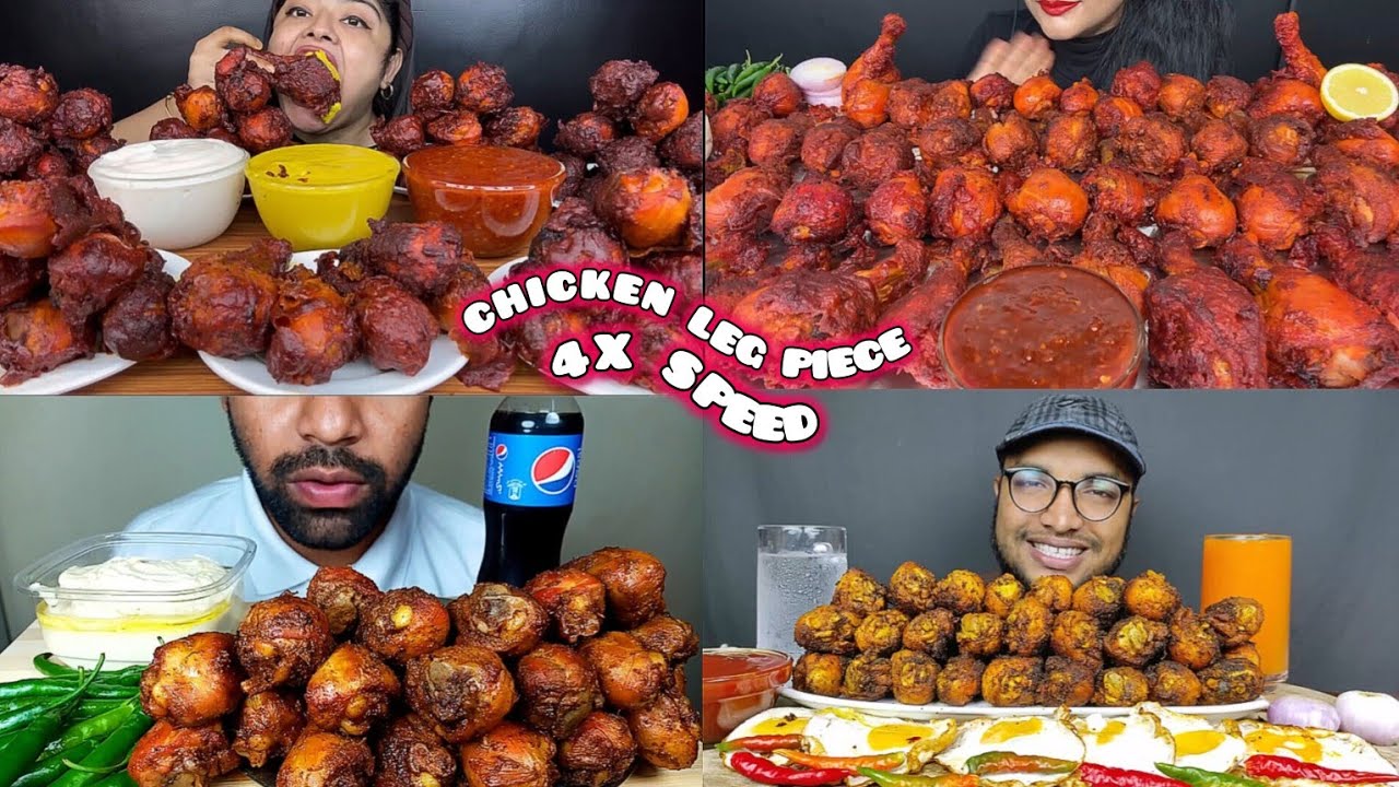ASMR: Eating chicken leg piece eating challenge 🍗 chicken lolipop ...