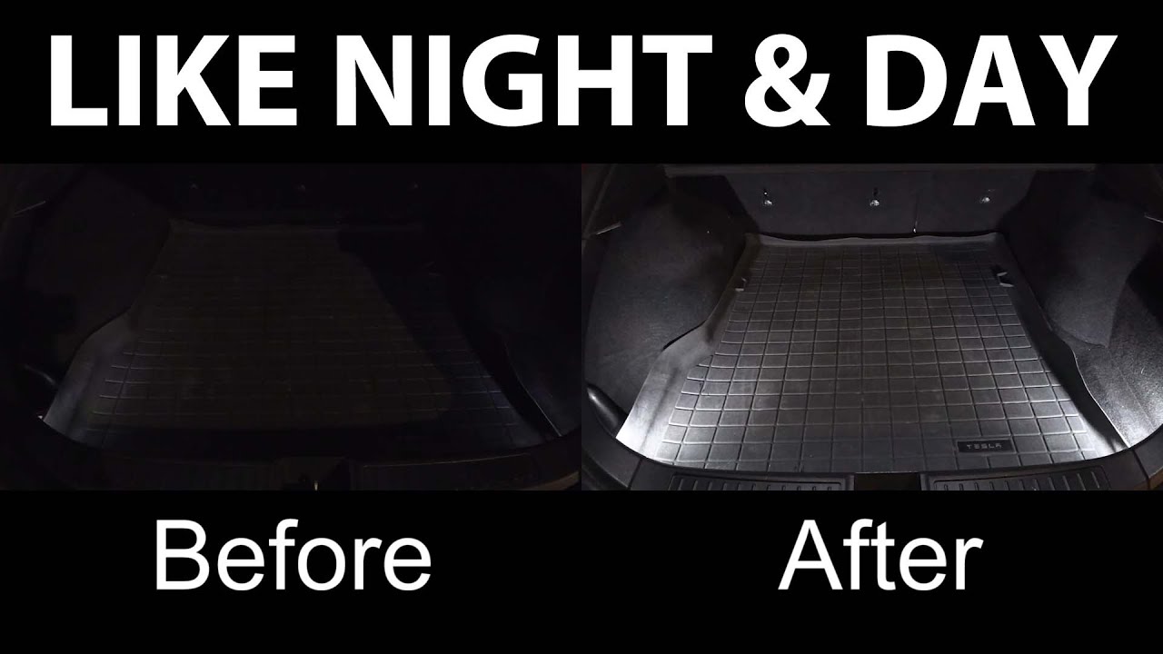 Tesla Model S interior light upgrade - YouTube