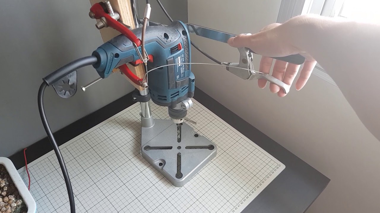 Mechanical actuator for hand drill - YouTube