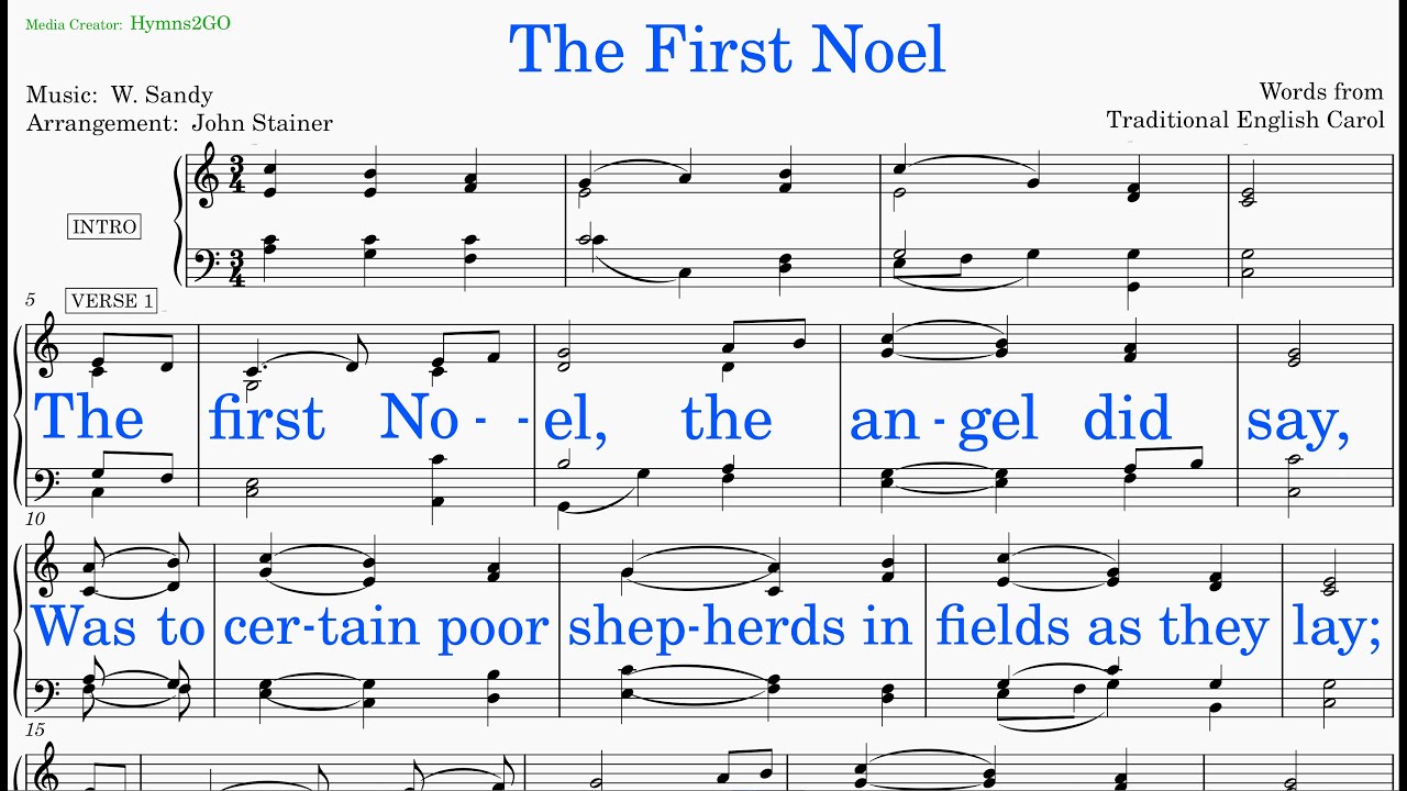 The First Noel (Sandy; Arr. Stainer - English Tradition) [v1] [REPLACED ...