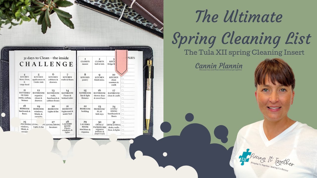 The Ultimate Spring Cleaning List; Tula XII Spring Cleaning Insert ...