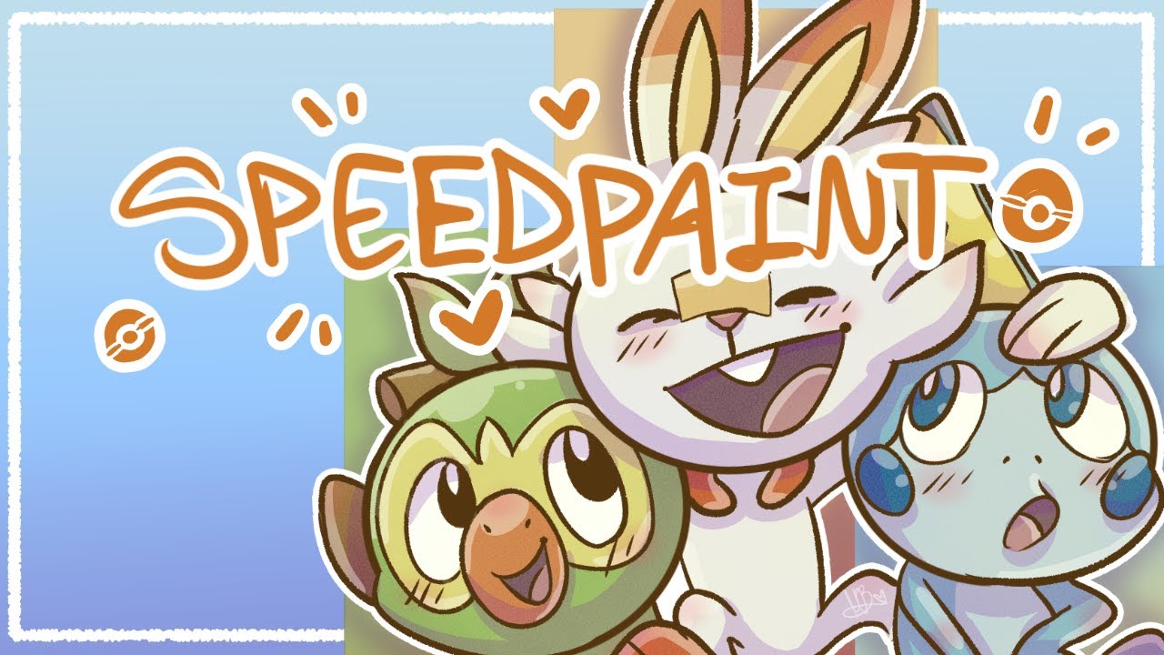 Galar Region Starters | Pokemon Speedpaint - YouTube